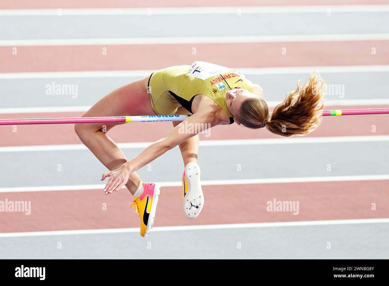 Germany's Christina Honsel in the Women's High Jump Final during day ...