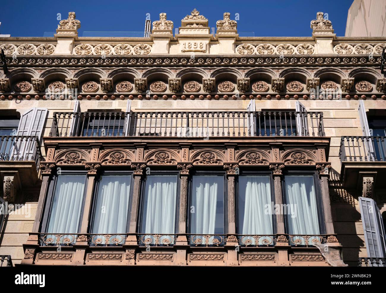 Beautiful architecture in La Ramba street in Barcelona,Spain Stock Photo - Alamy
