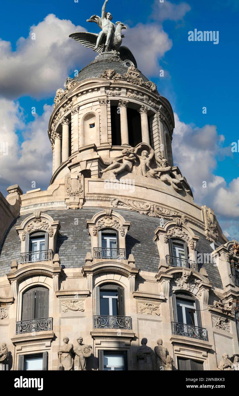 Stunning architectural detail av diagonal in Barcelona Stock Photo - Alamy