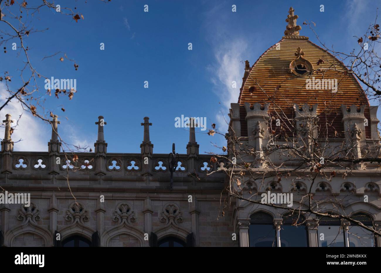 Stunning architectural detail av diagonal in Barcelona Stock Photo - Alamy