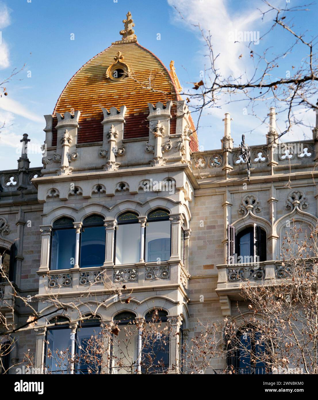 Stunning architectural detail av diagonal in Barcelona Stock Photo - Alamy