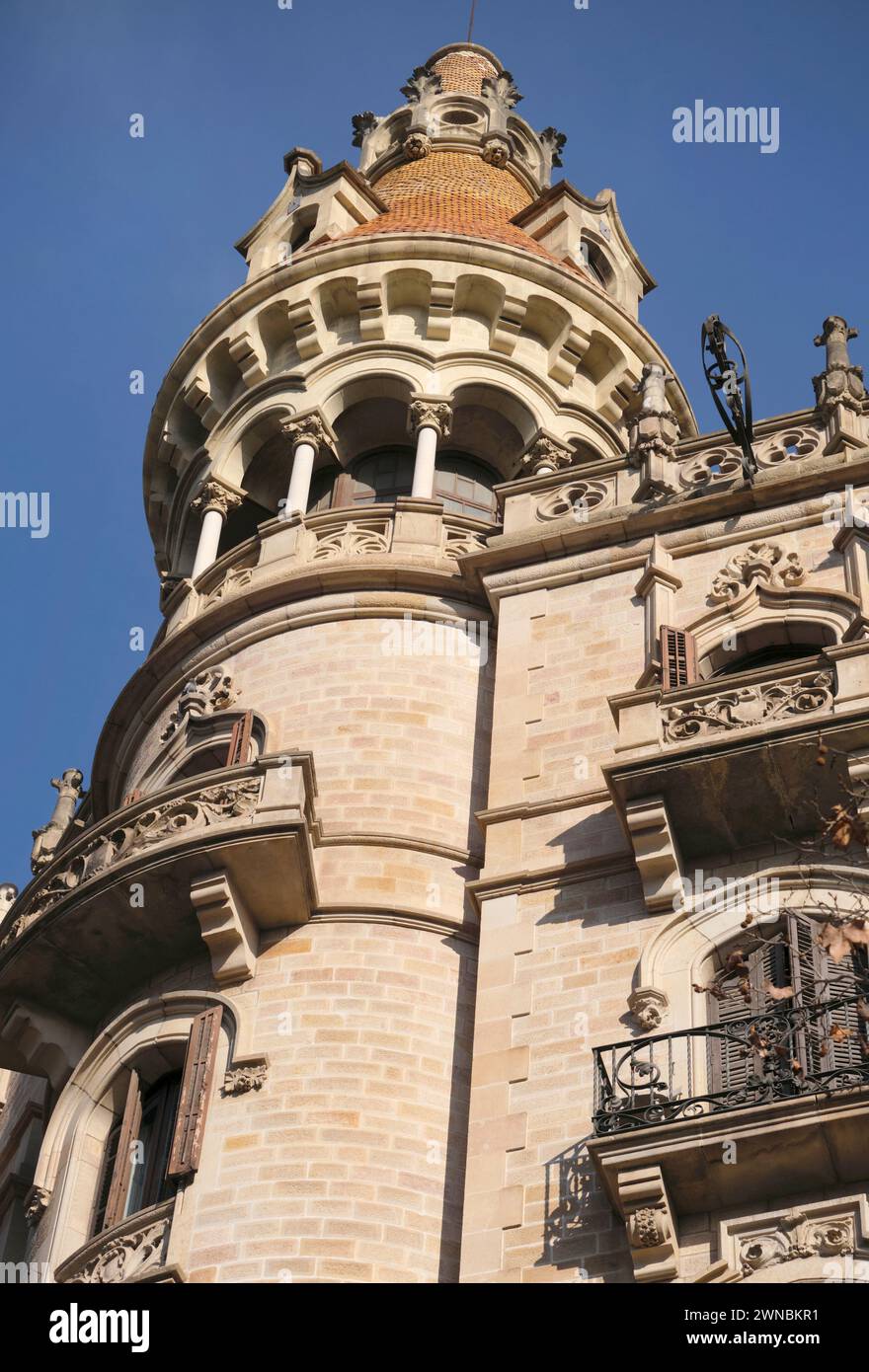 Stunning architectural detail av diagonal in Barcelona Stock Photo - Alamy