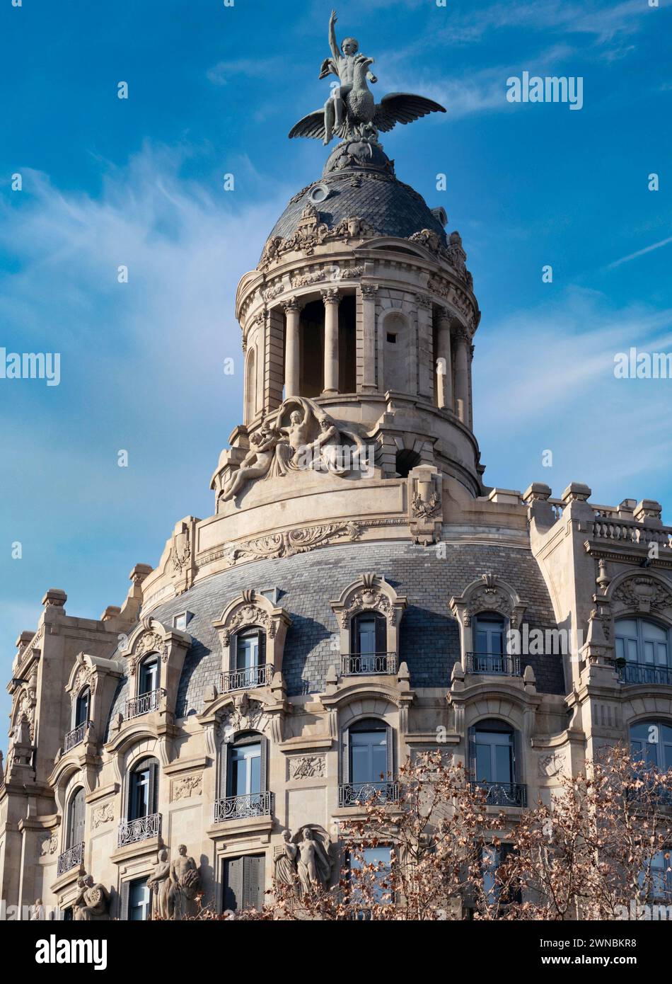 Stunning architectural detail av diagonal in Barcelona Stock Photo - Alamy