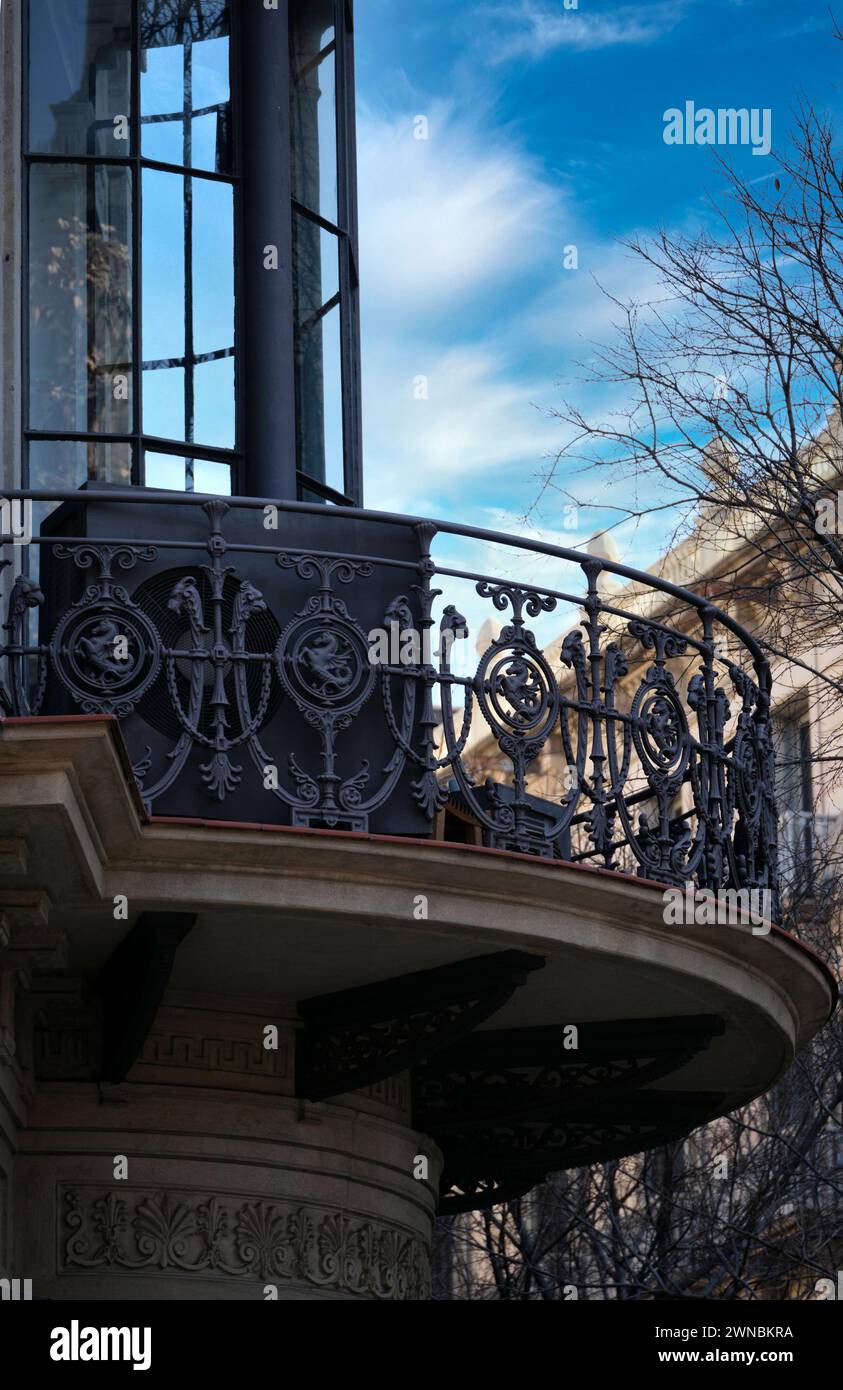 Stunning architectural detail av diagonal in Barcelona Stock Photo - Alamy