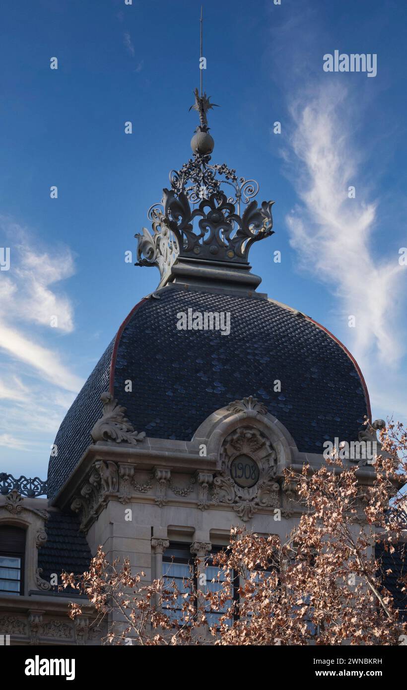 Stunning architectural detail av diagonal in Barcelona Stock Photo - Alamy