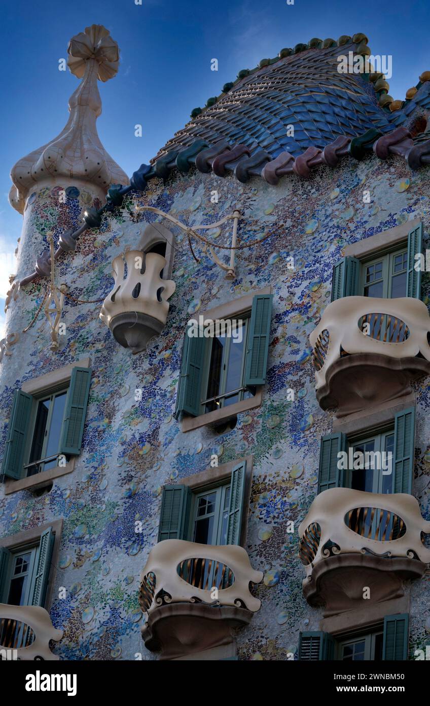 Casa Battlo beautiful external facade,Barcelona Stock Photo - Alamy