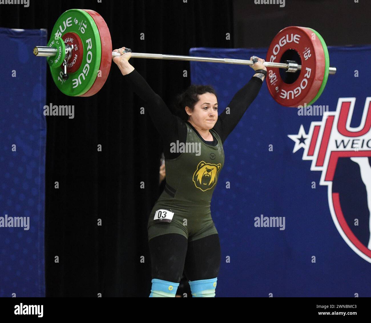 Columbus, Ohio, United States. Mar 1 Feb, 2024. Estelle Rohr lifts ...