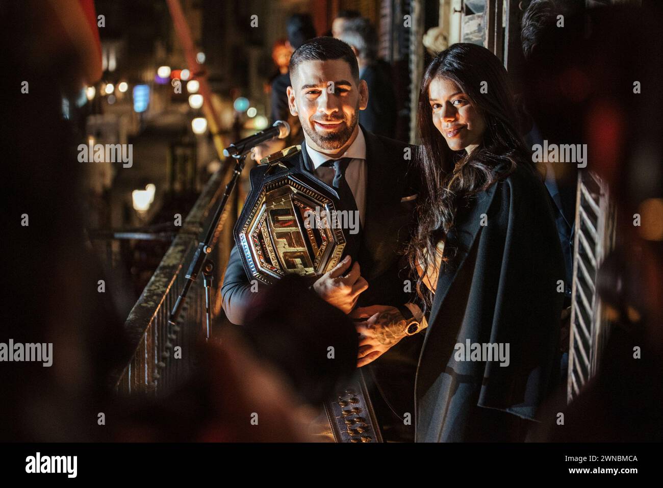 Mixed martial arts fighter Ilia Topuria and his girlfriend Giorgina ...