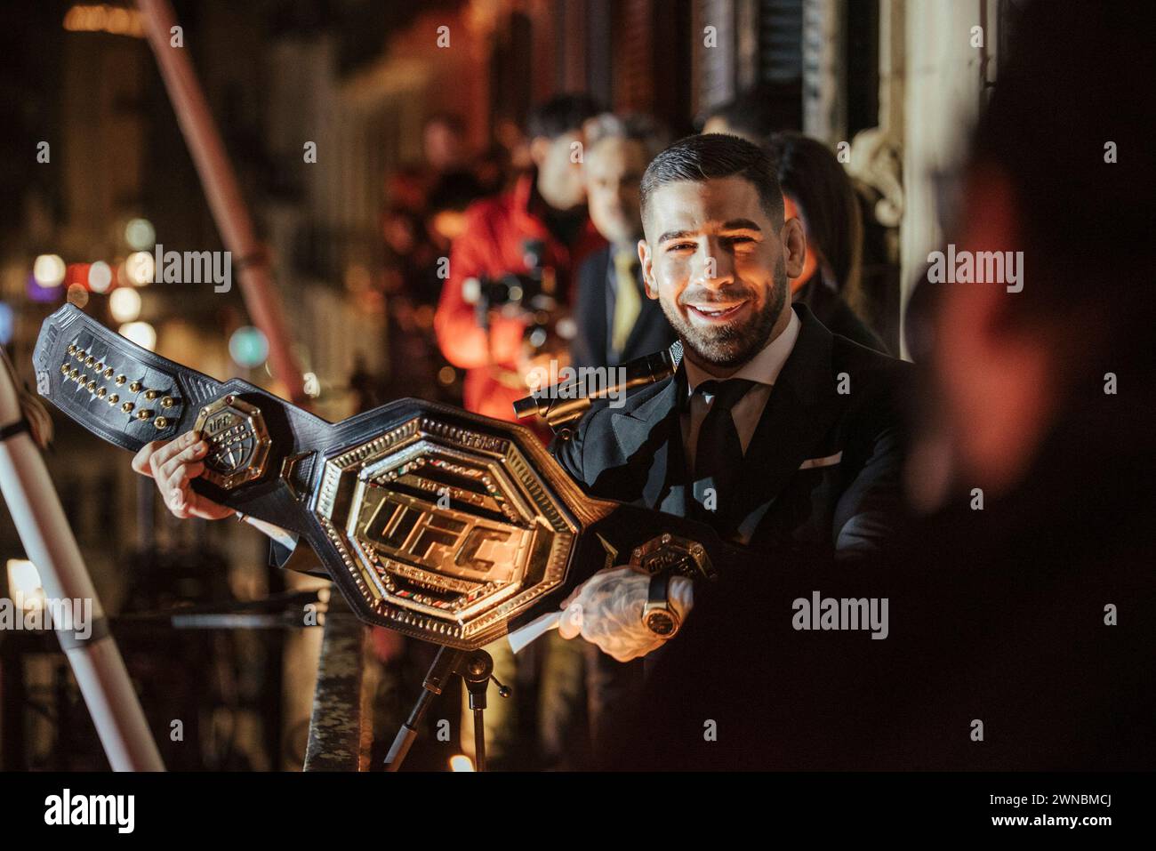 The mixed martial arts fighter, during an official reception for the ...