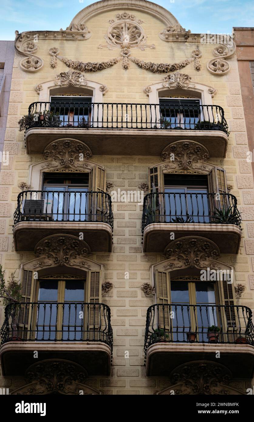 Av.Diagonal amazing modernism architecture, Barcelona Stock Photo - Alamy