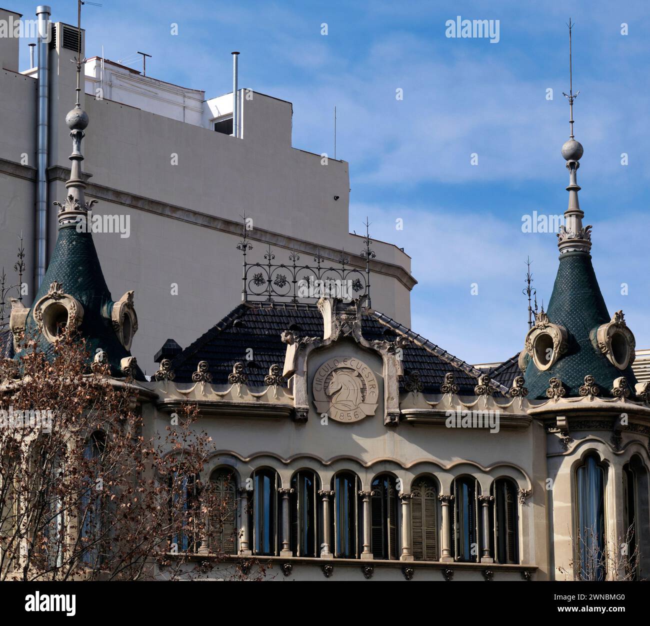 Av.Diagonal amazing modernism architecture, Barcelona Stock Photo - Alamy