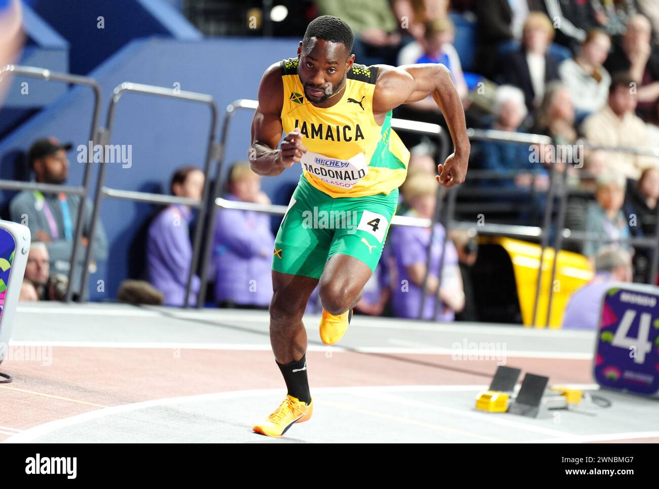 Jamaica's Rusheen McDonald competes in the Men's 400 Metres Heat 2 ...