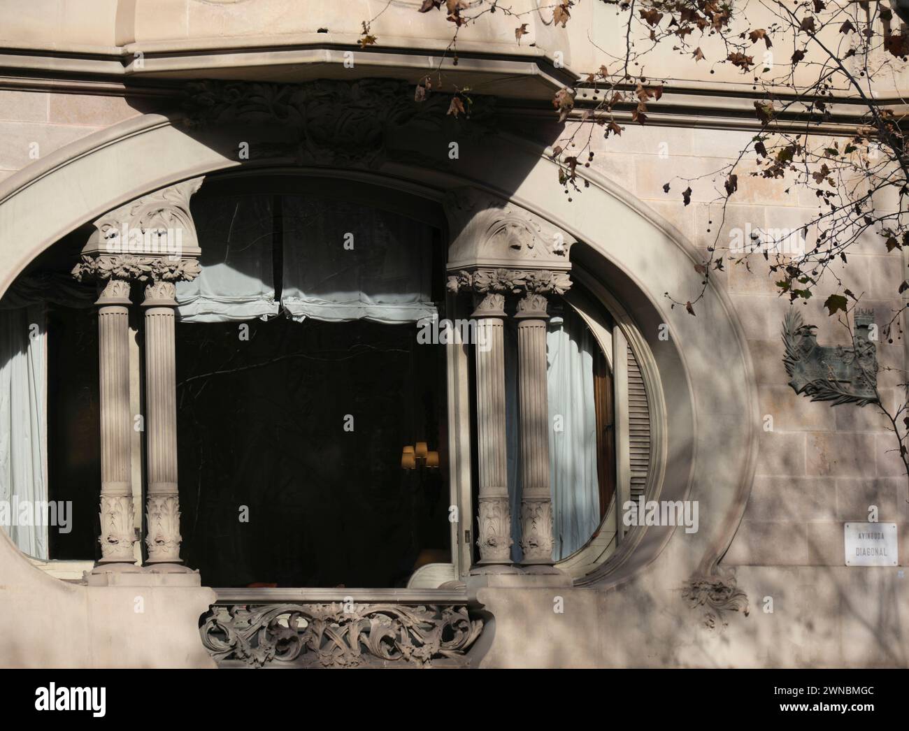 Stunning architectural detail av diagonal in Barcelona Stock Photo - Alamy