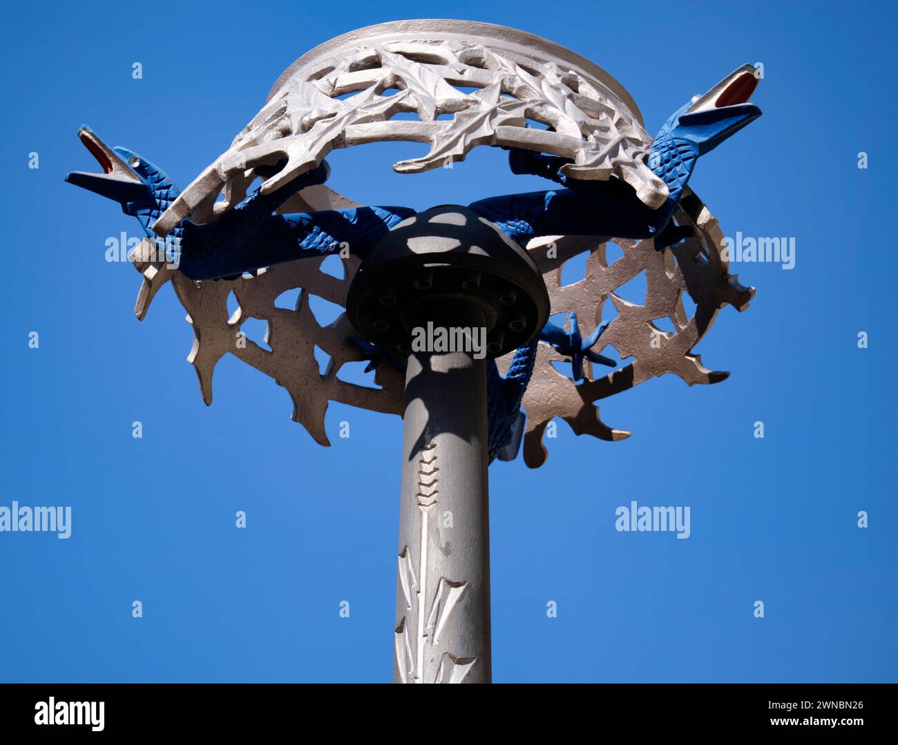 Street lamp designed by antoni gaudi in barcelona hi-res stock ...
