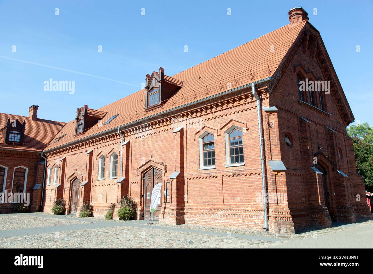The view of a stable, the part of historic 17th century Raudondvaris ...