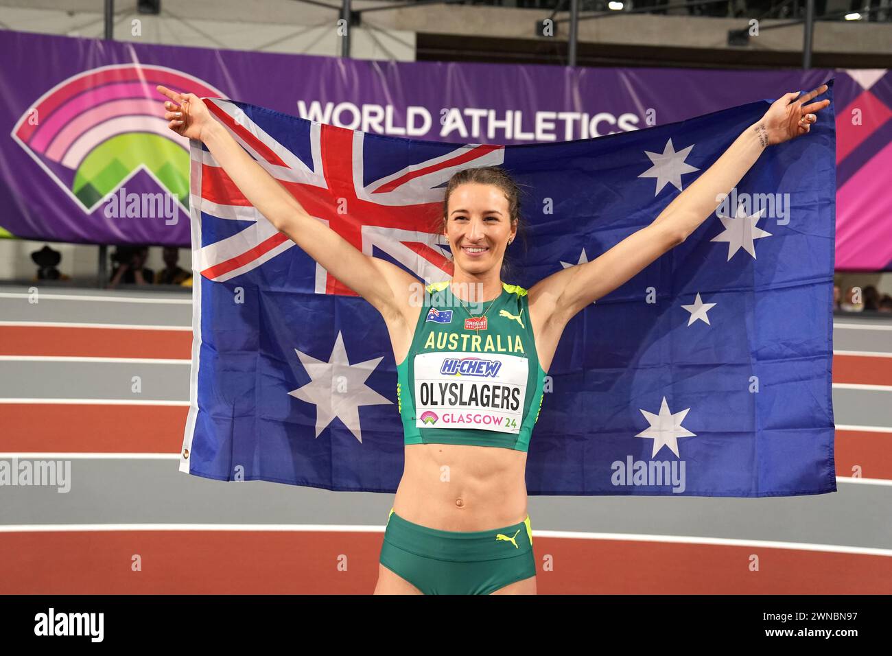 Australia's Nicola Olyslagers celebrates winning gold in the Women's ...