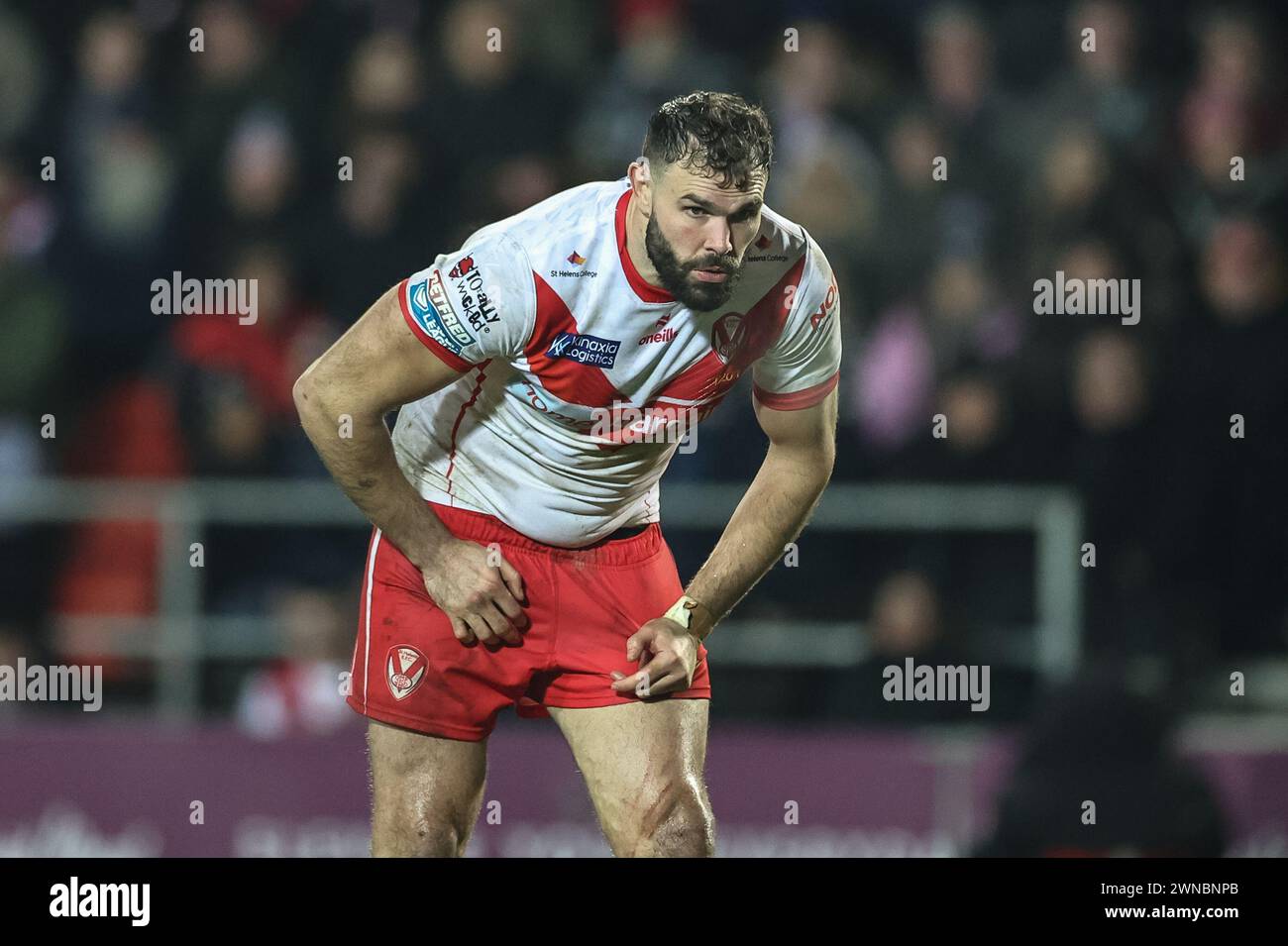 Alex Walmsley of St. Helens during the Betfred Super League Round 3 ...