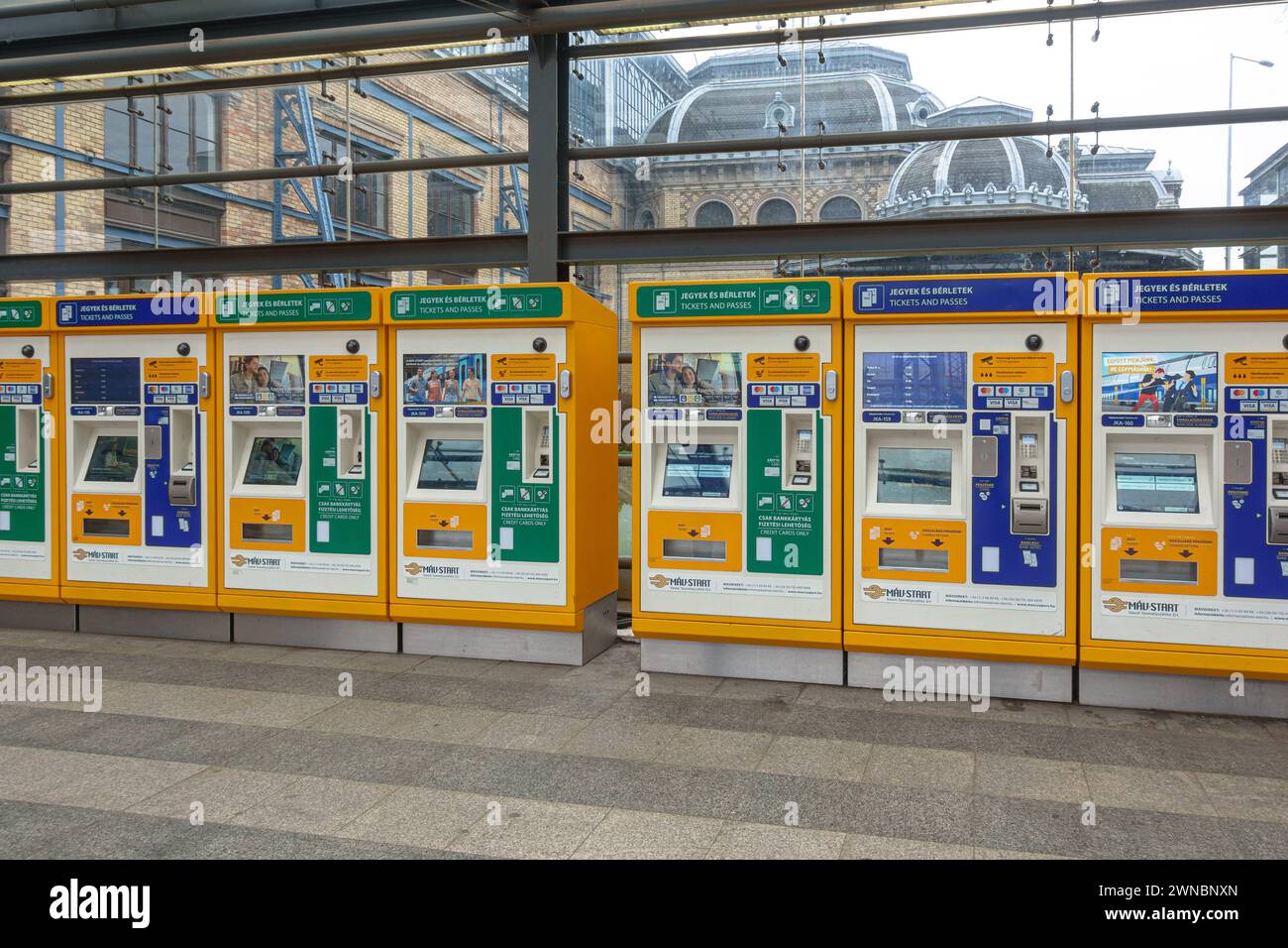 Ticket machines for the MAV-Start Hungarian State Railways Stock Photo ...