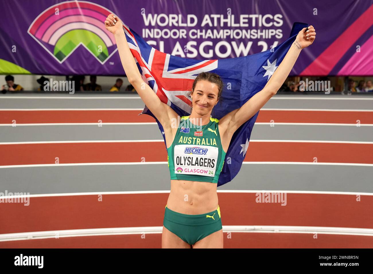 Australia's Nicola Olyslagers celebrates winning gold in the Women's ...