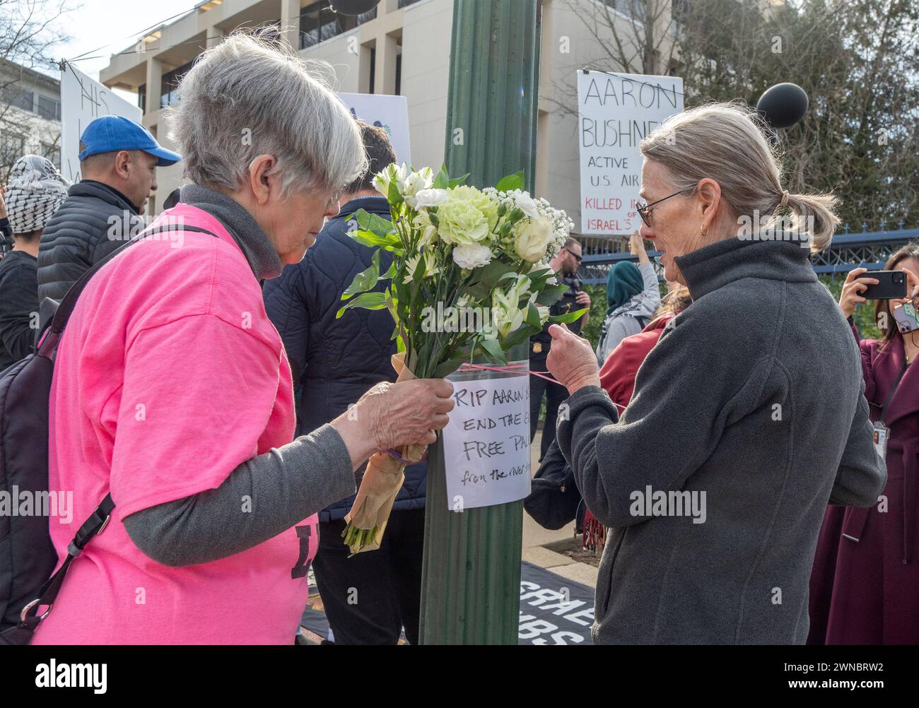 Washington, United States Of America. 26th Feb, 2024. Protestors mark ...