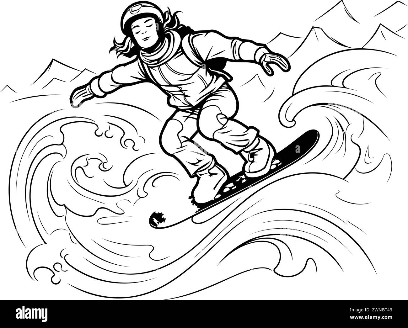 Snow waves Stock Vector Images - Alamy