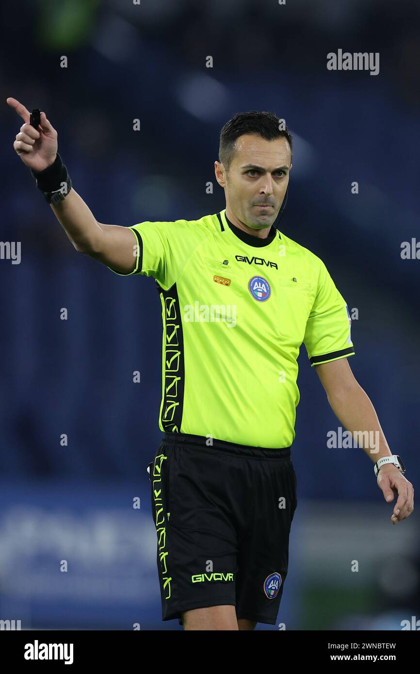 Italian referee Marco Di Bello during the Serie A football match SS ...