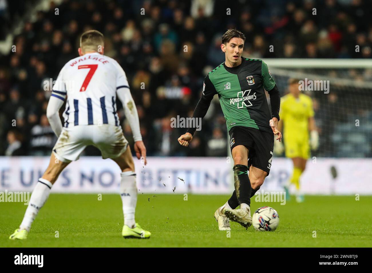 Luis Binks Of Coventry City Passes The Ball During The Sky Bet Championship Match West Bromwich