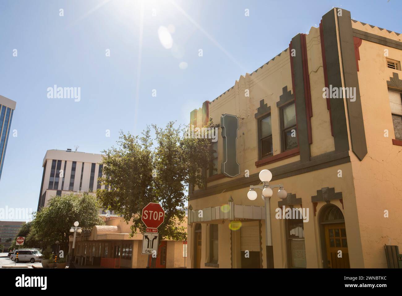 Afternoon view of historic buildings in the heart of downtown Tucson ...