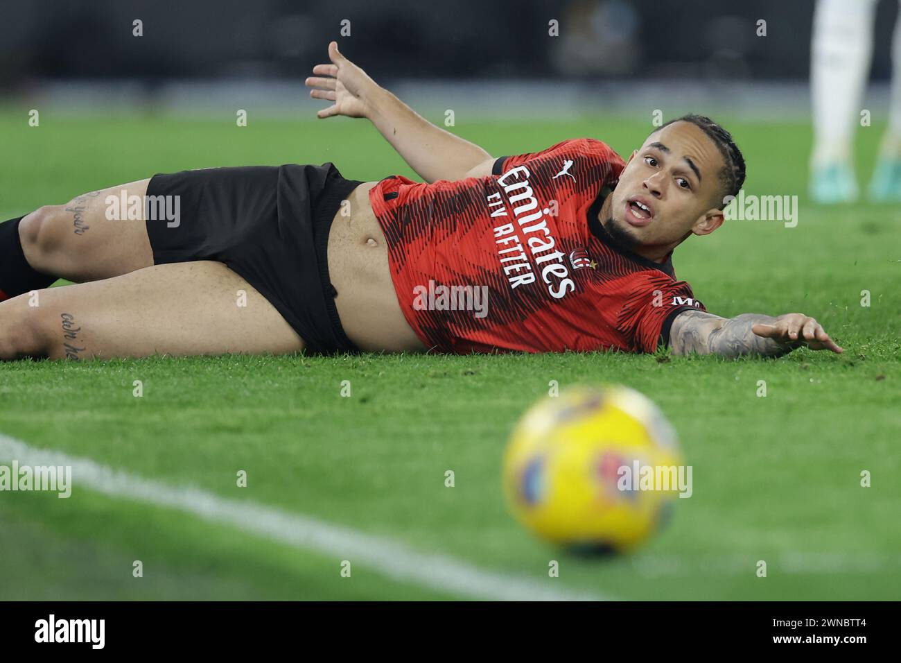 Milan’s Swiss forward Noah Okafor looks during the Serie A football ...