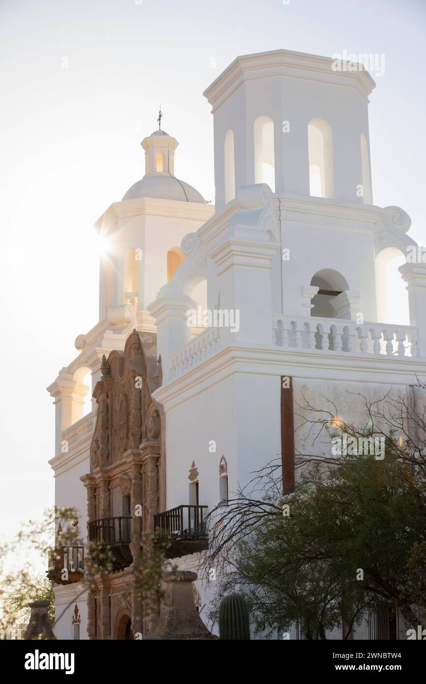 Built in 1797, afternoon light shines on the historic Spanish colonial ...