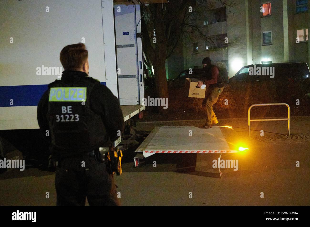 Berlin, Germany. 01st Mar, 2024. Members of the forensics team and the ...