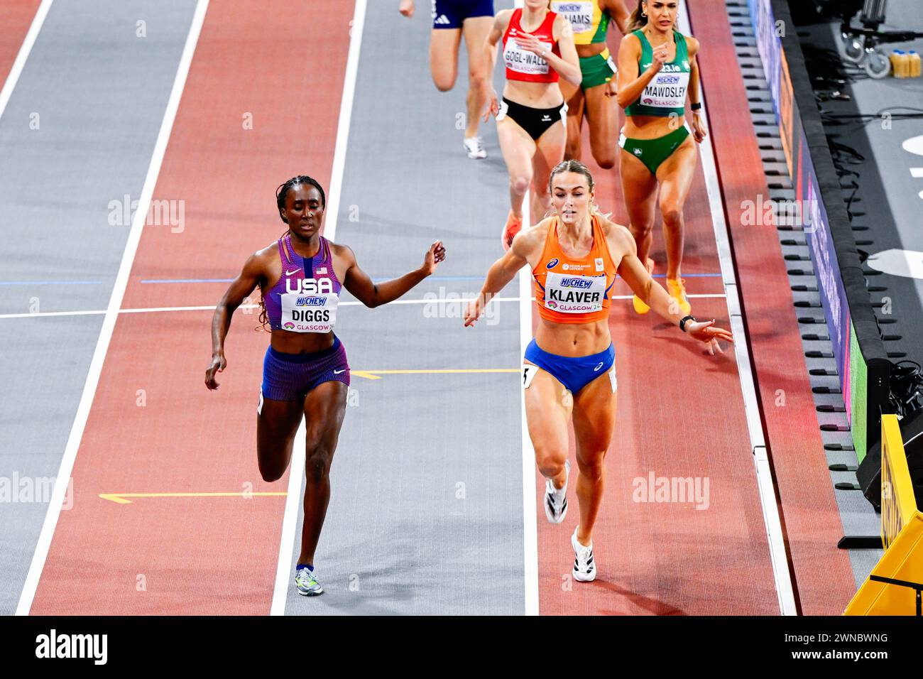 GLASGOW, UNITED KINGDOM - MARCH 1: Lieke Klaver of the Netherlands competing in the Women's 400m ...