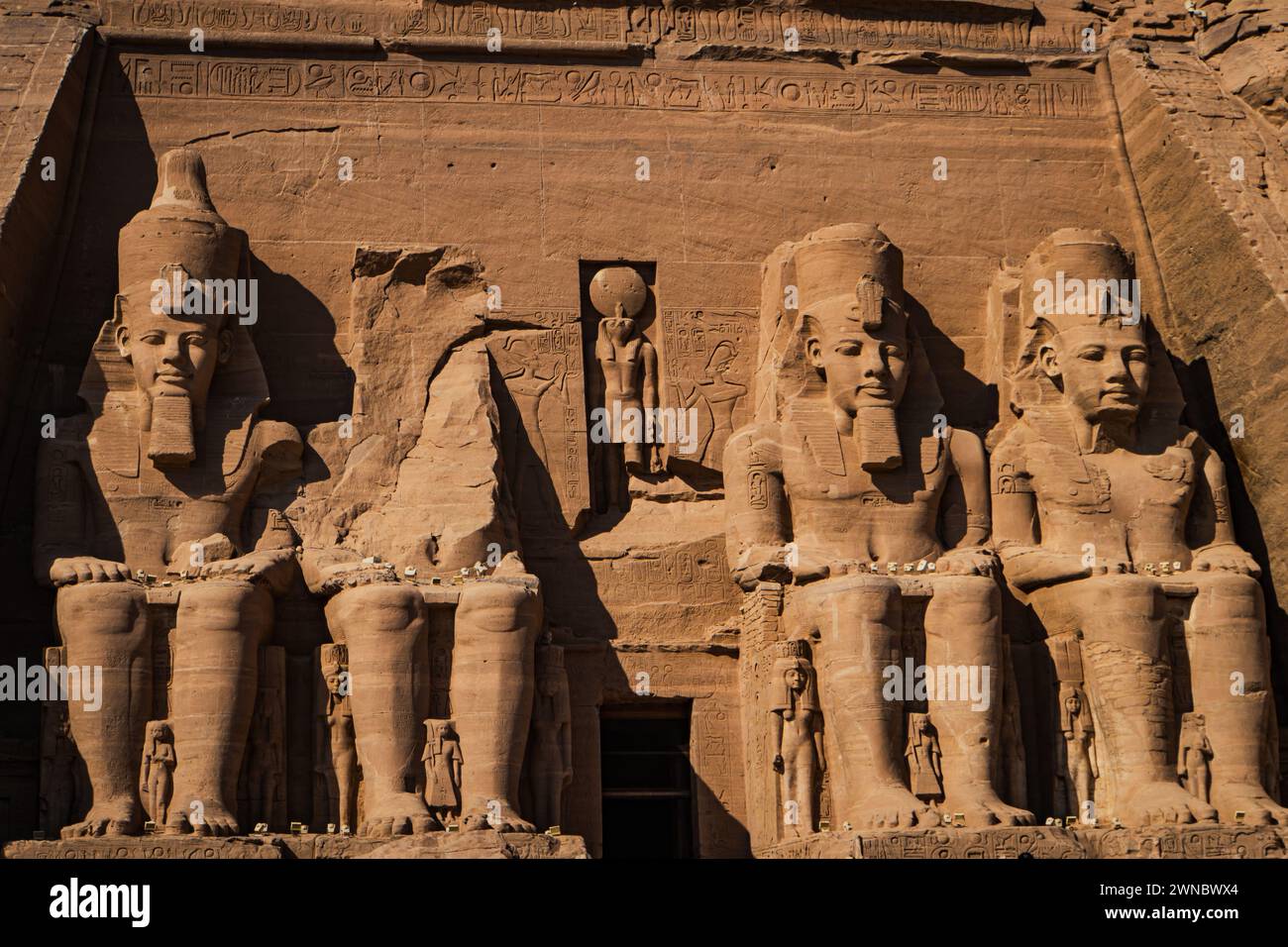 Abu Simbel, historic site of rock cut temples honoring Pharoah Rameses ...