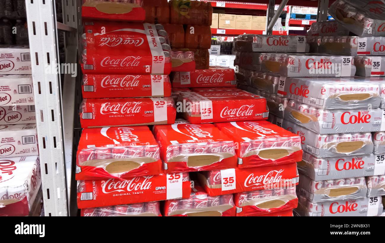Bulk Multipacks of Coca-Cola Original Taste at Sam’s Club Stock Photo ...