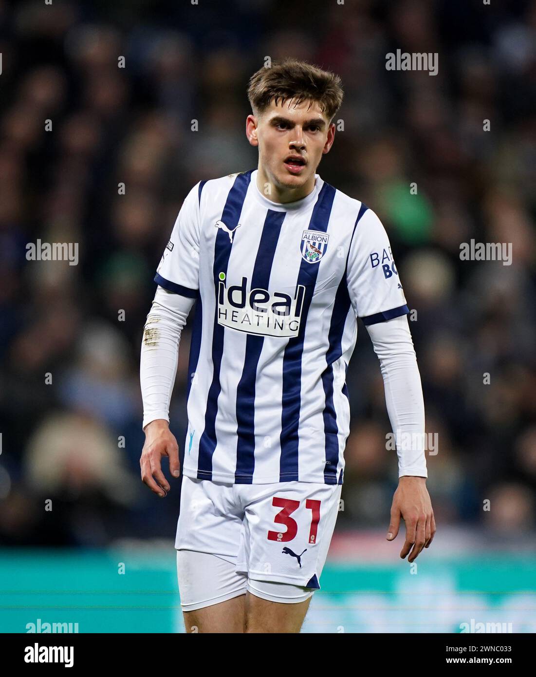West Bromwich Albion's Tom Fellows during the Sky Bet Championship ...