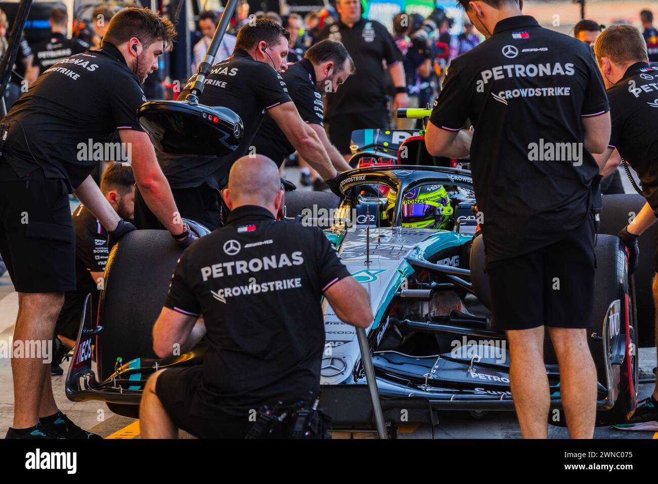 MANAMA, BAHRAIN, Bahrain International Circuit, 1.March.2024: Lewis ...