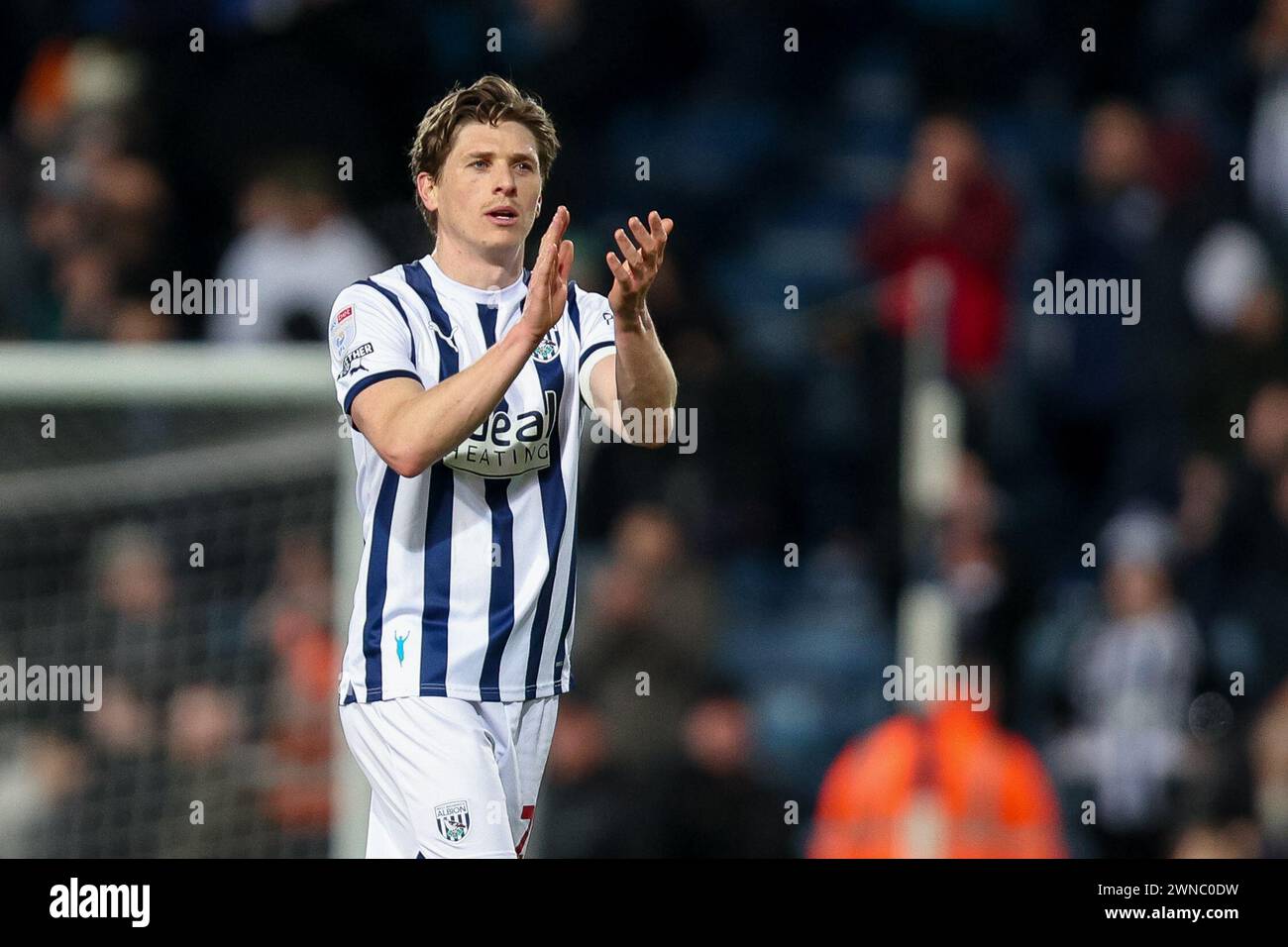 West Bromwich, UK. 01st Mar, 2024. West Bromwich Albion's Adam Reach ...