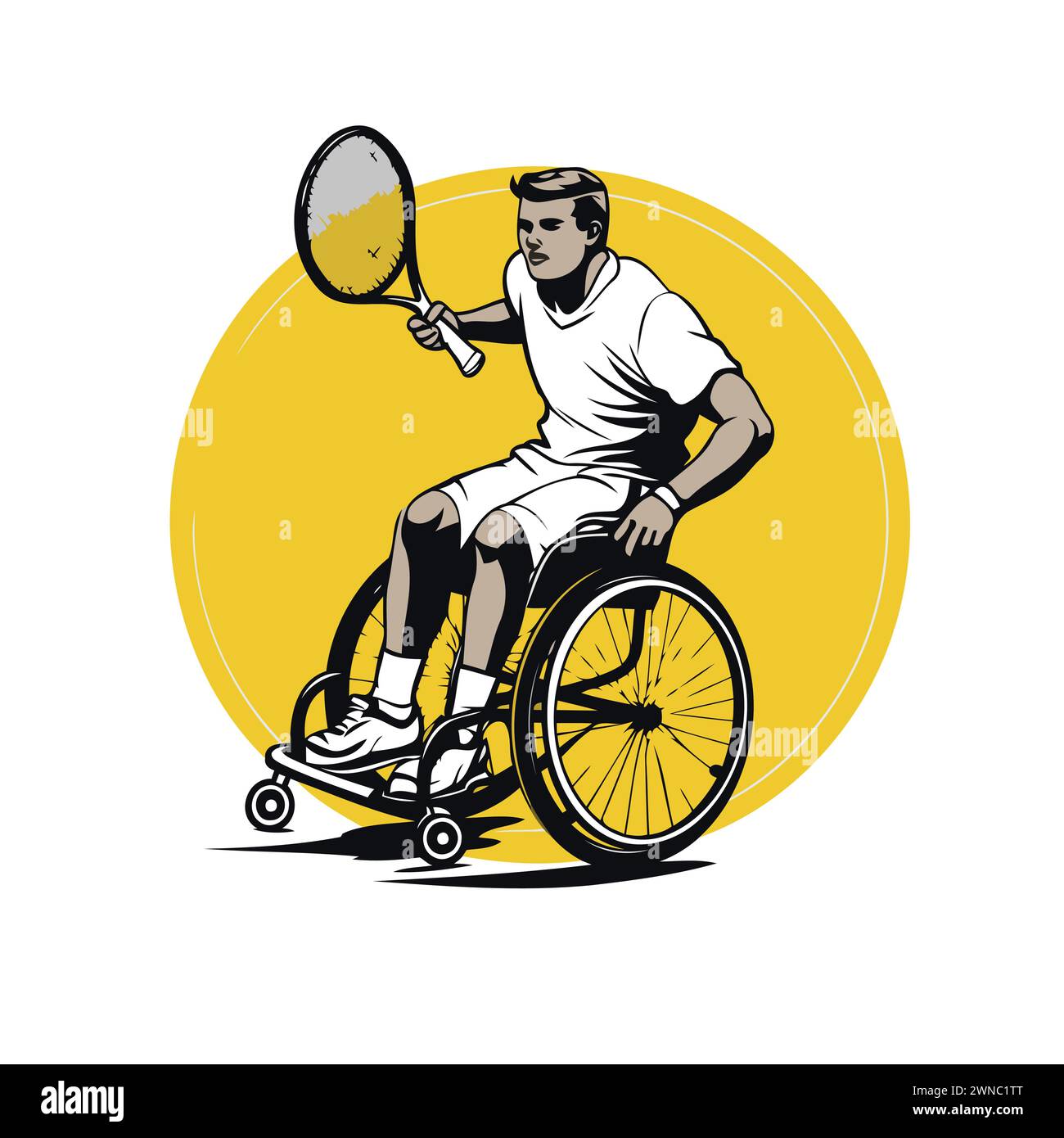 Wheelchair tennis vector vectors hi-res stock photography and images ...