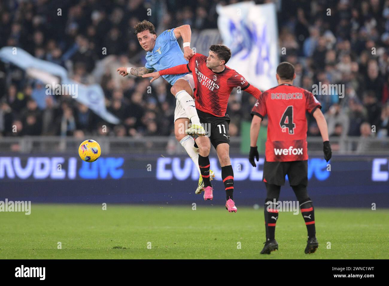 Stadio Olimpico, Rome, Italy. 1st Mar, 2024. Italian Serie A Football; Lazio versus AC Milan ...
