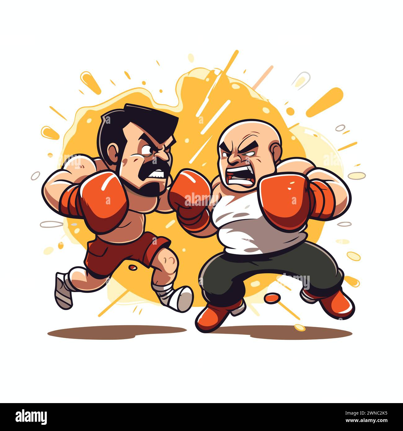 Old man boxing Stock Vector Images - Alamy