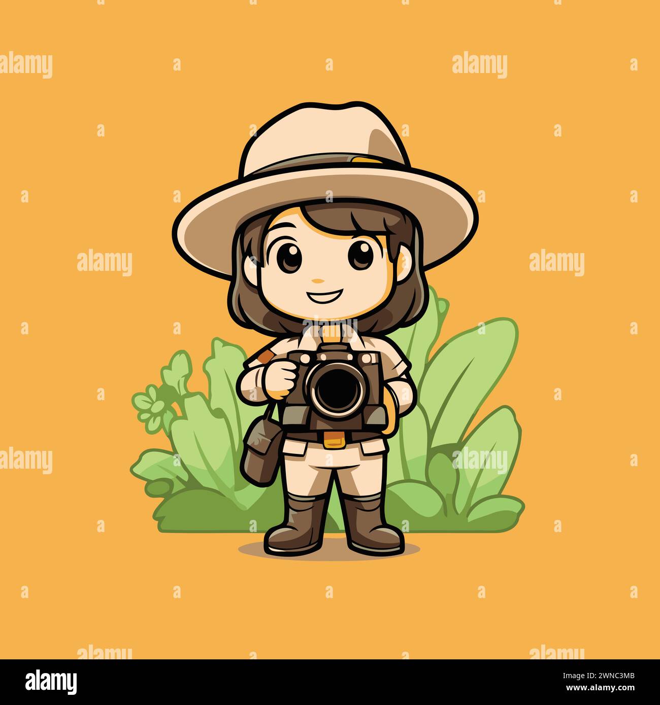 Girl boy camera child Stock Vector Images - Alamy