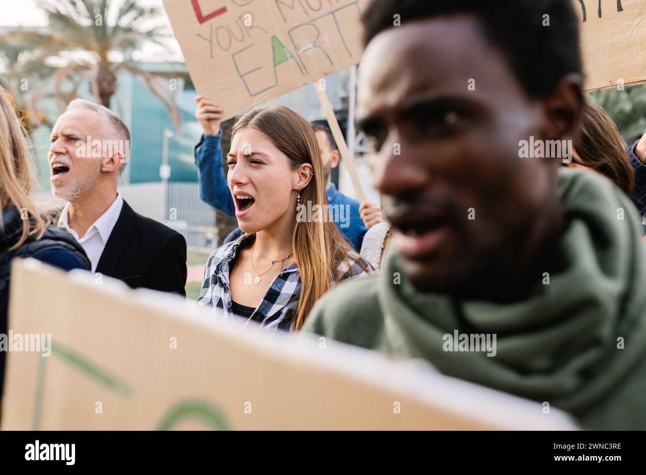 Group of activist demonstrating against global warming and climate ...