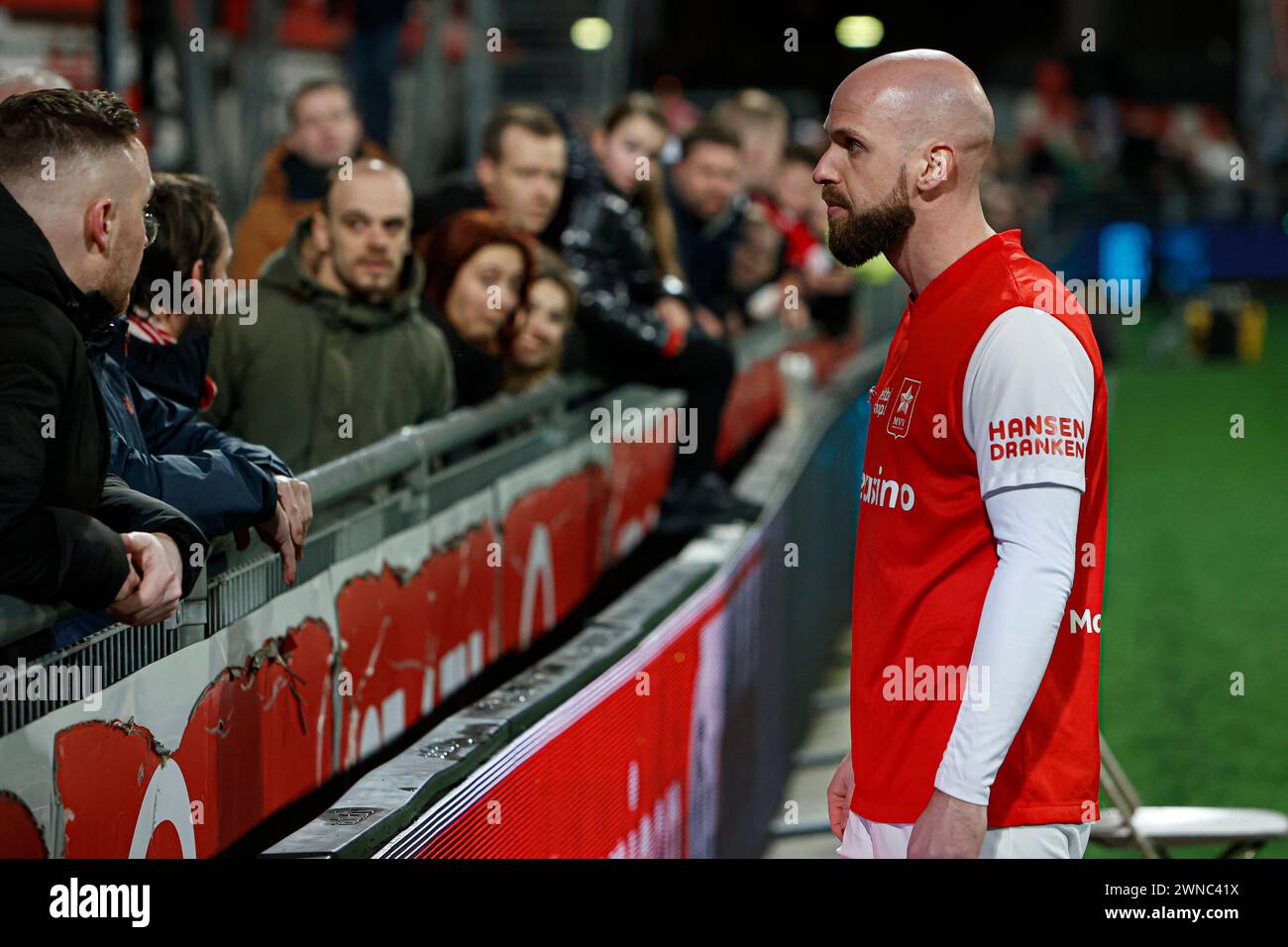 MAASTRICHT, NETHERLANDS - MARCH 1 : Emotion of Bryan Smeets of MVV ...