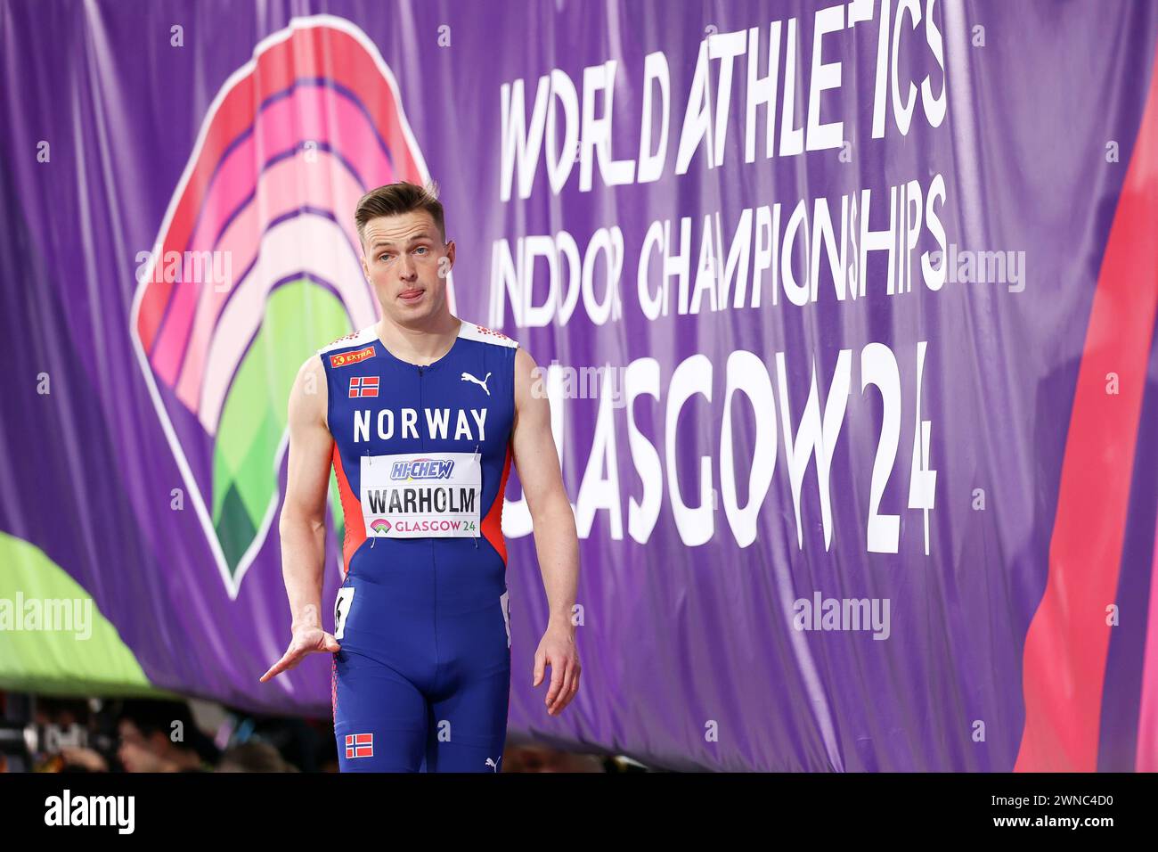 Karsten Warholm (NOR, 400 Metres) before his semi-final during the 2024 ...