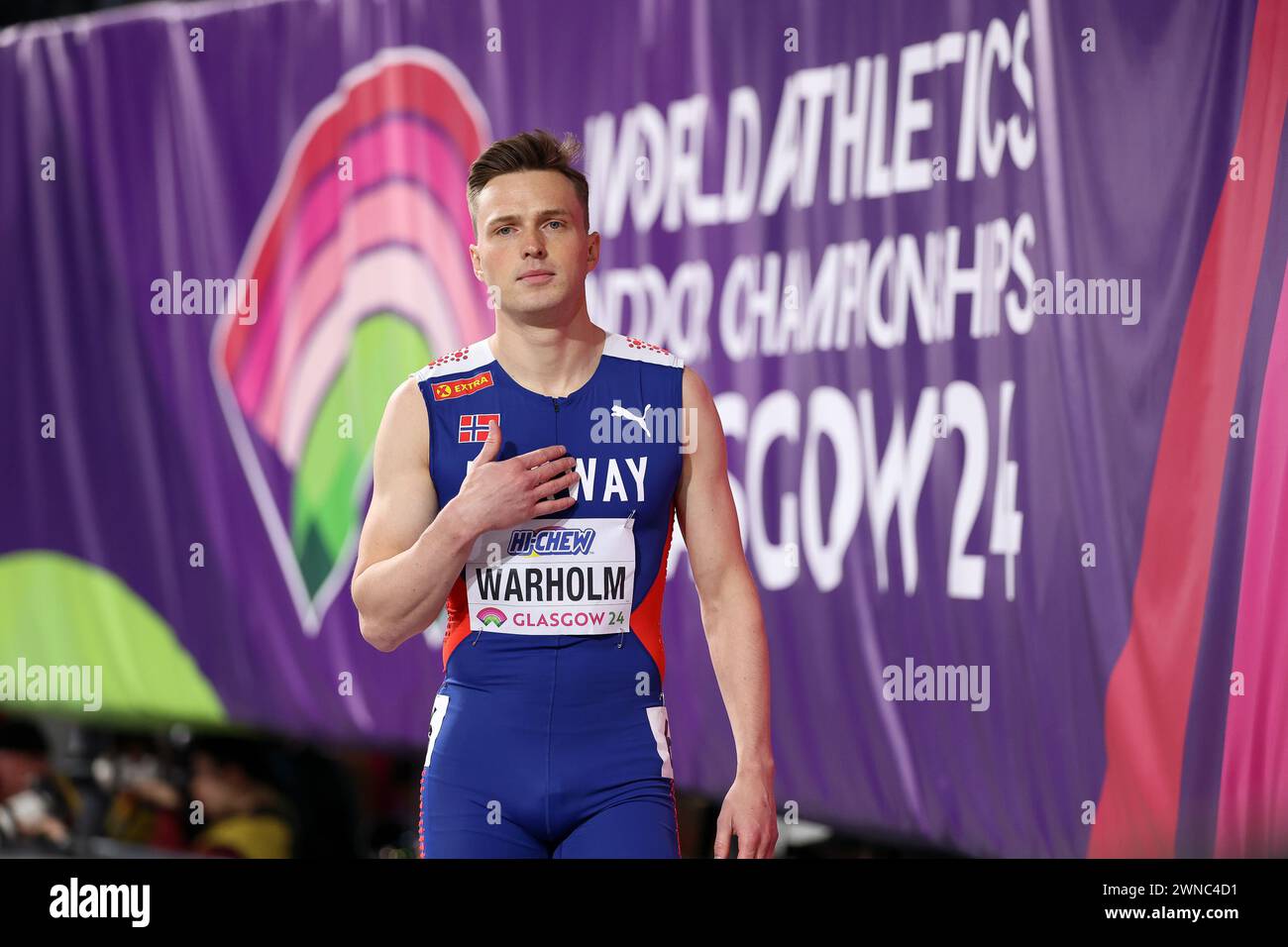Karsten Warholm (NOR, 400 Metres) before his semi-final during the 2024 ...