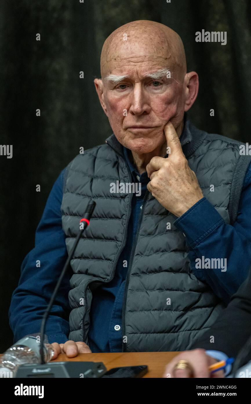 Trieste, Italy. 29th Feb, 2024. Sebastiao Salgado seen at the opening ...
