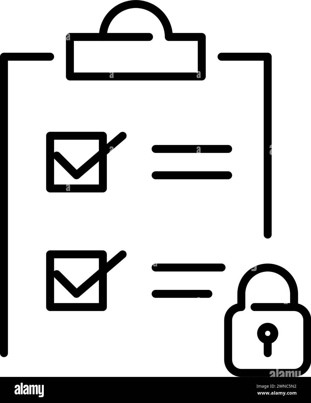 Information security checklist Black and White Stock Photos & Images ...