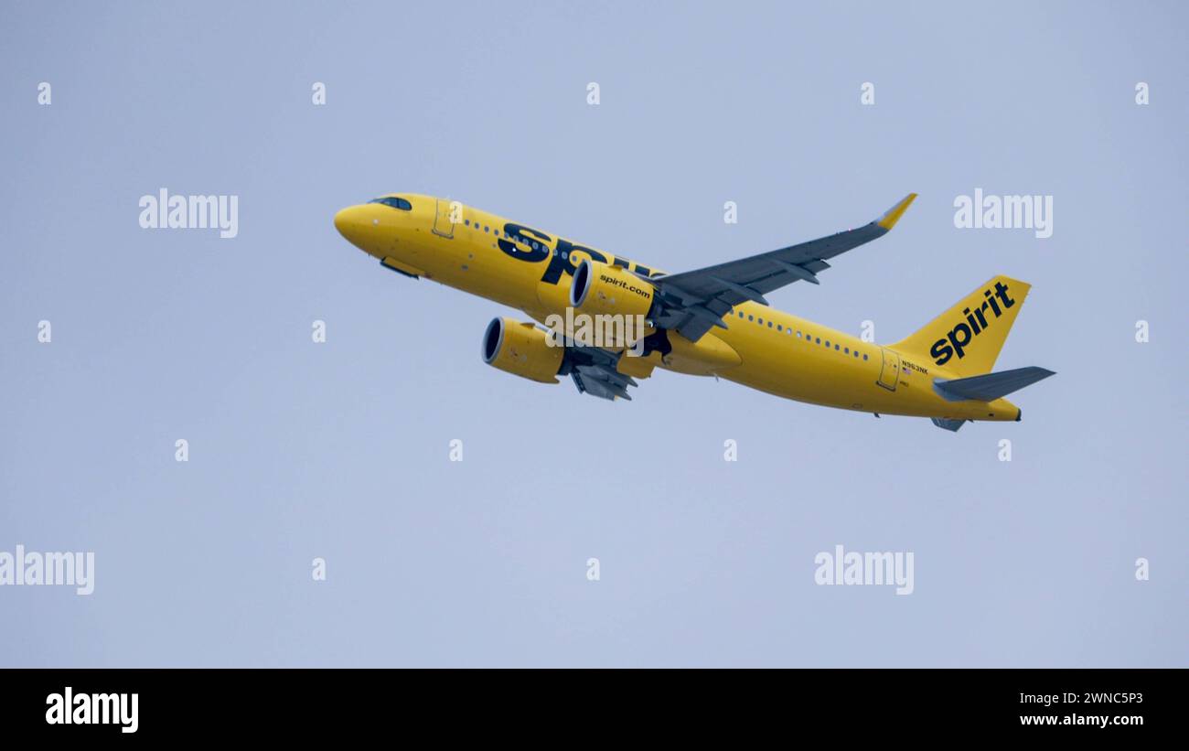 N963NK Spirit Airlines Airbus A320-271N am Los Angeles International ...