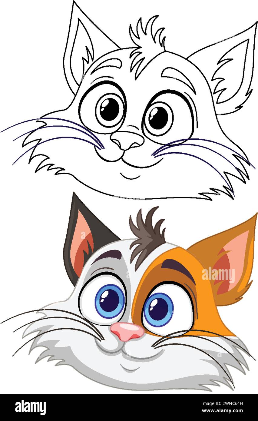 Line drawing two faces Stock Vector Images - Alamy