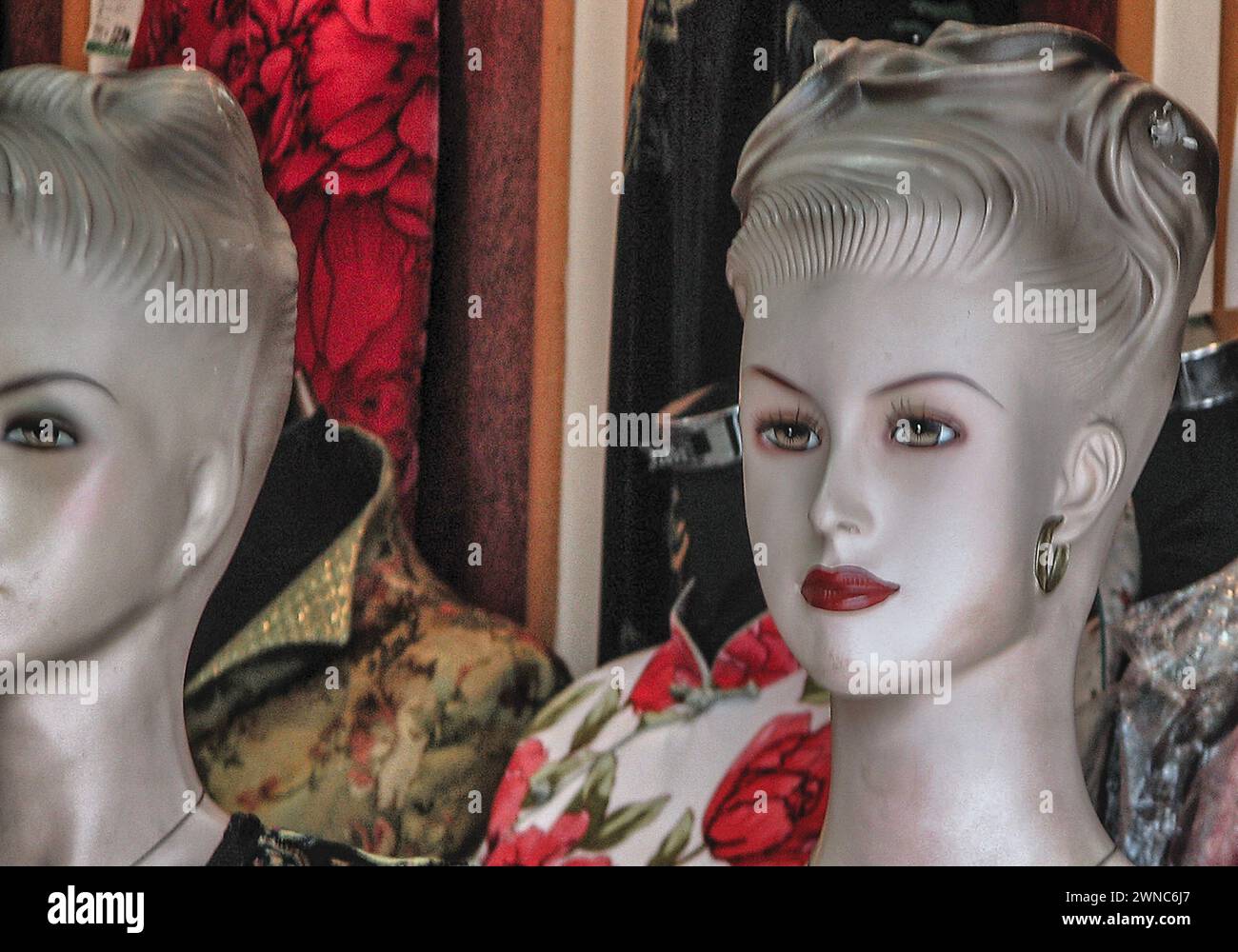 Elegabt store mannequins in a shop window Stock Photo - Alamy